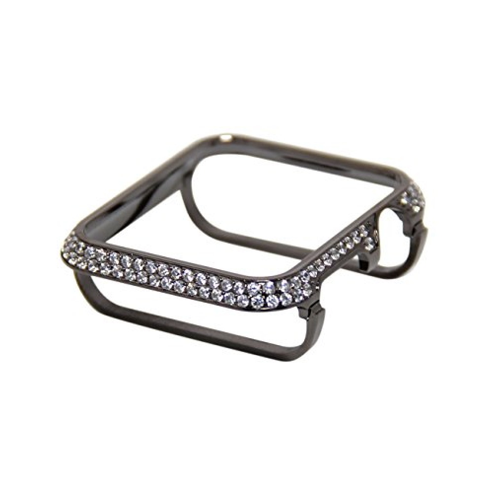 Callancity 42mm Metal Face Cover Rhinestone Crystal Diamond Bling Case ...