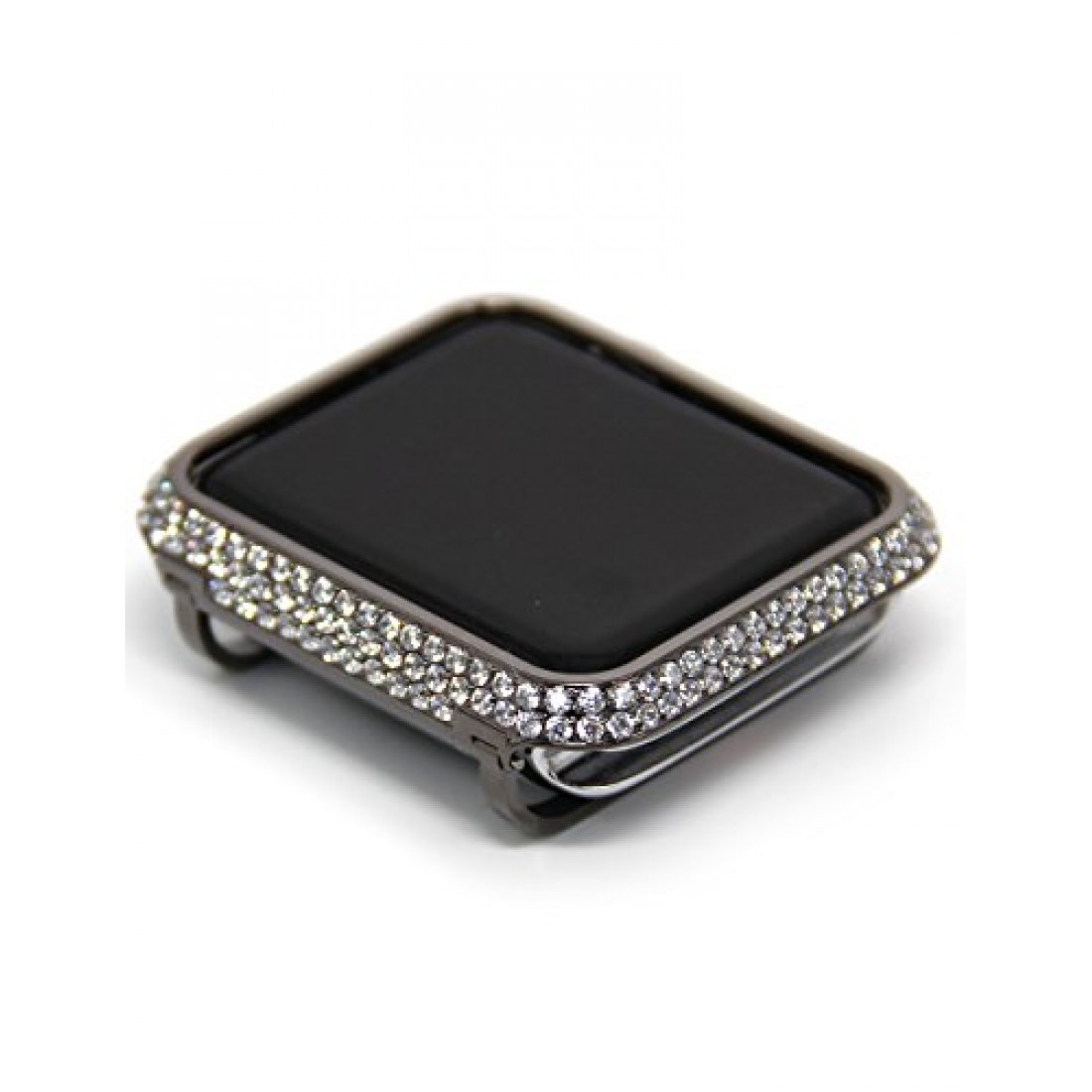 Callancity 42mm Metal Face Cover Rhinestone Crystal Diamond Bling Case ...