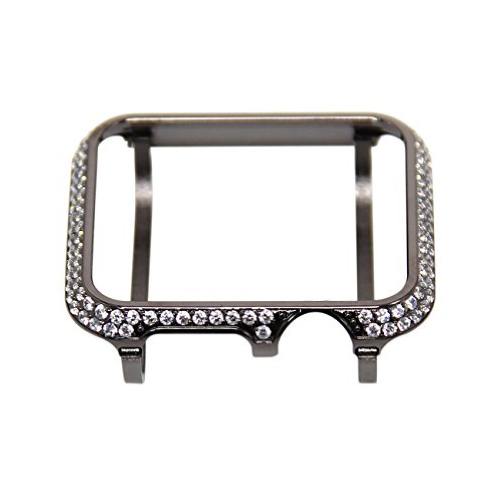 Callancity 42mm Metal Face Cover Rhinestone Crystal Diamond Bling Case ...