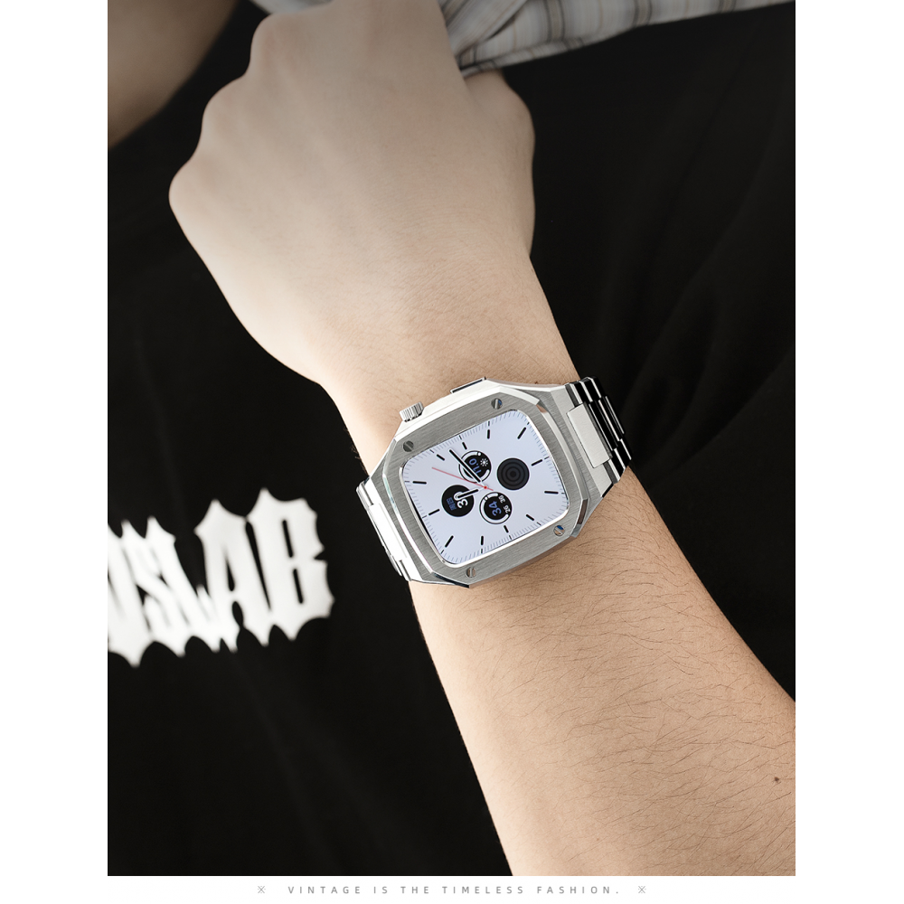 Luxury Metal Watch Case for Apple Watch Series 7 6 5 4 3 2 1 Stainless ...