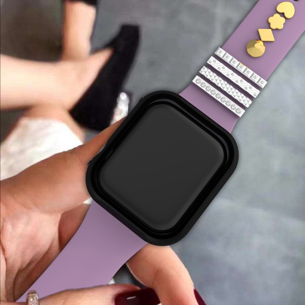 Stainless Steel Decorative Ring Charms For Apple Watch Series 6/SE/5/4 ...