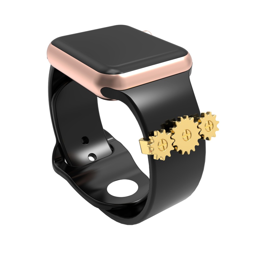 Apple Watch Unique Gearwheel Design Metal Decorative Rings Loops ...