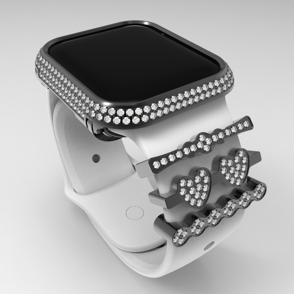 Combination Of Sparkling Diamond Watch Frames Bezel Case 40mm 44mm ...