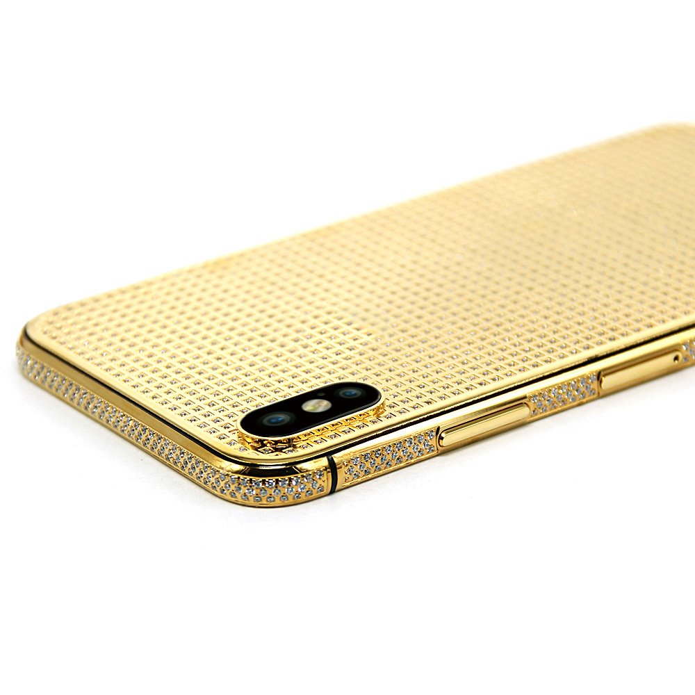 IPHONE X DIAMOND HOUSING 24KT GOLD PLATED WITH FULL DIAMONDCallanCity ...